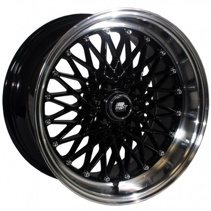 MST Tuner MT16 Black with Machined Lip | Lowest Prices | Extreme Wheels