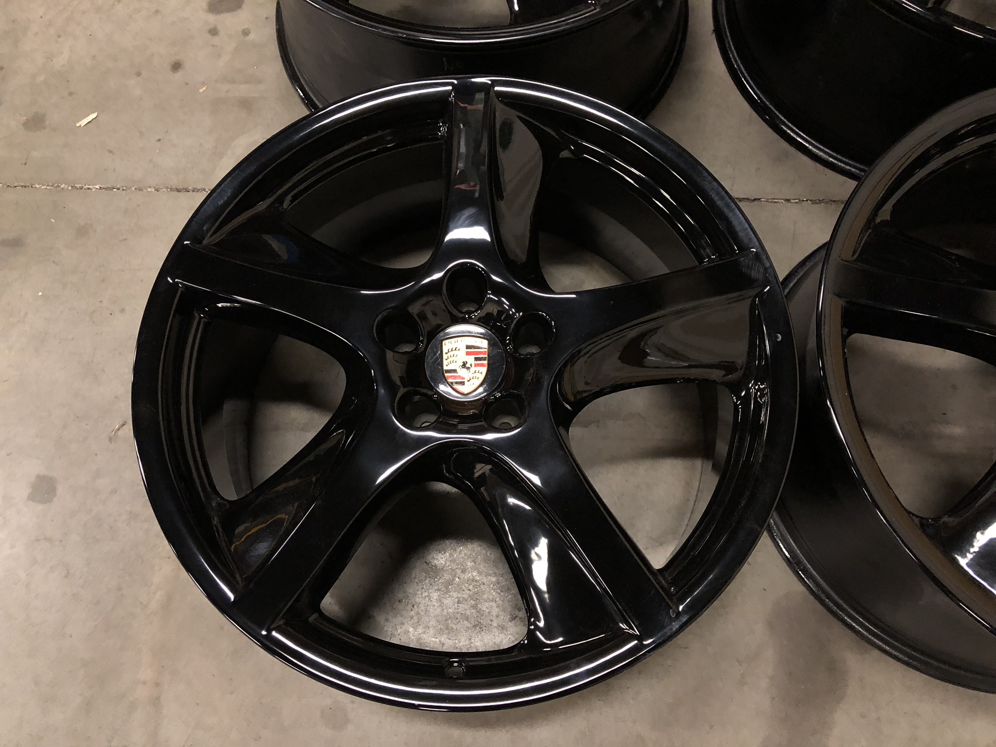 Porsche Cayenne S Turbo GTS 22" OEM Wheels Sport Techno Black Rims ...