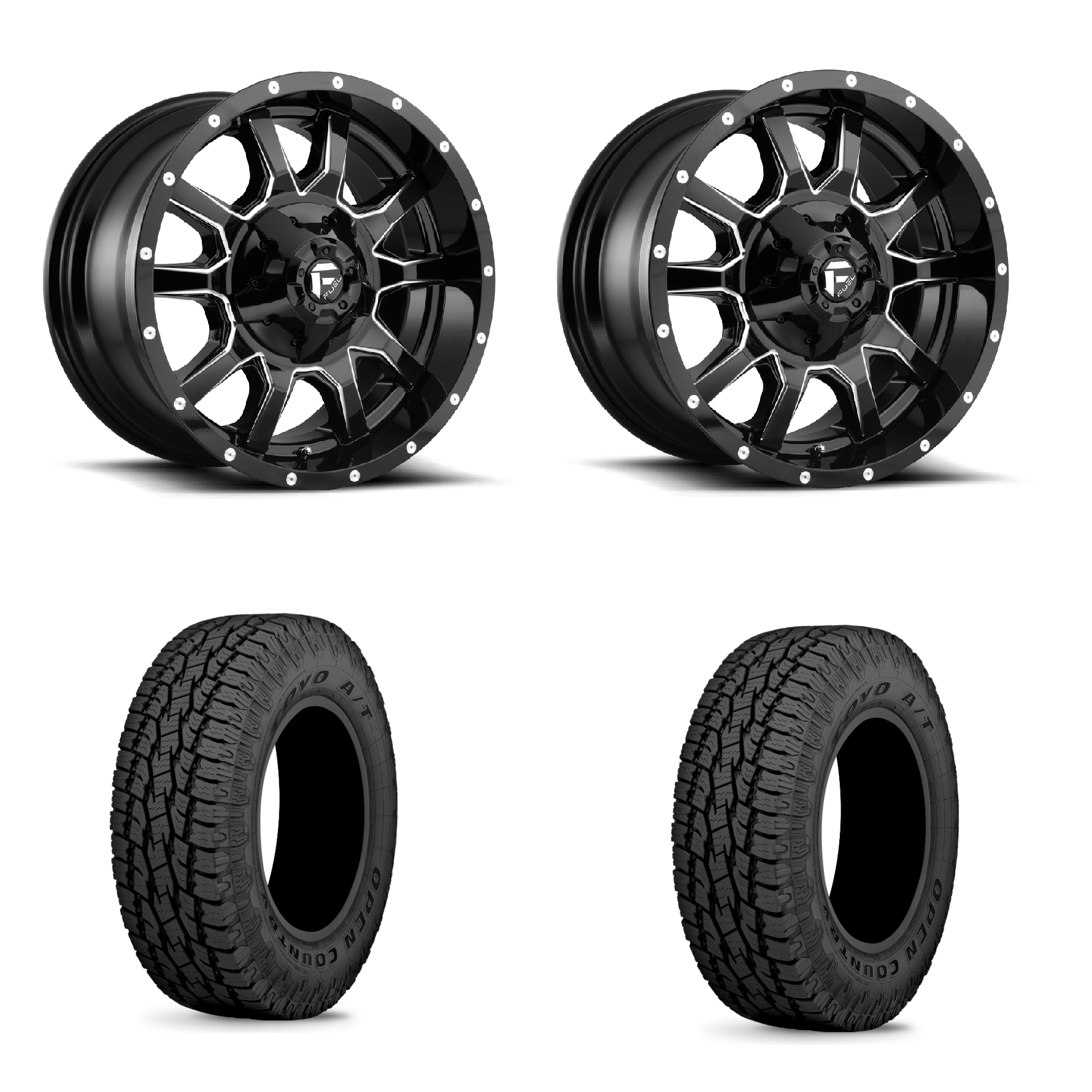 Fuel Vandal D627 Wheel and Toyo Open Country AT Tire Package - Extreme ...