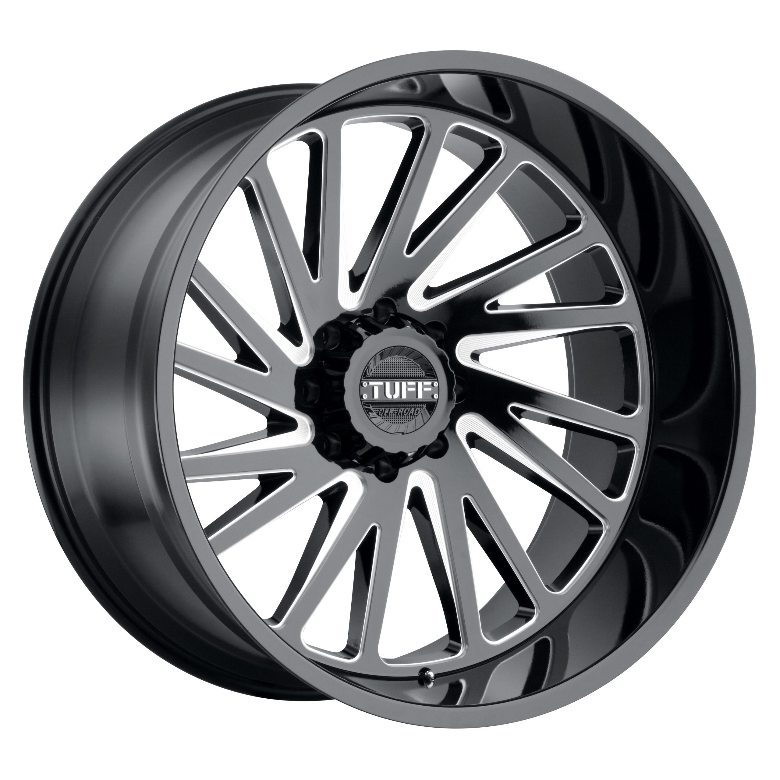 Tuff T2A Gloss Black With Milled Spoke | Lowest Prices | Extreme Wheels